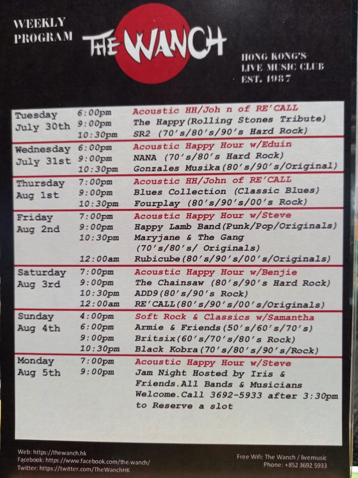 The Wanch – Hong Kong's Live Music Club