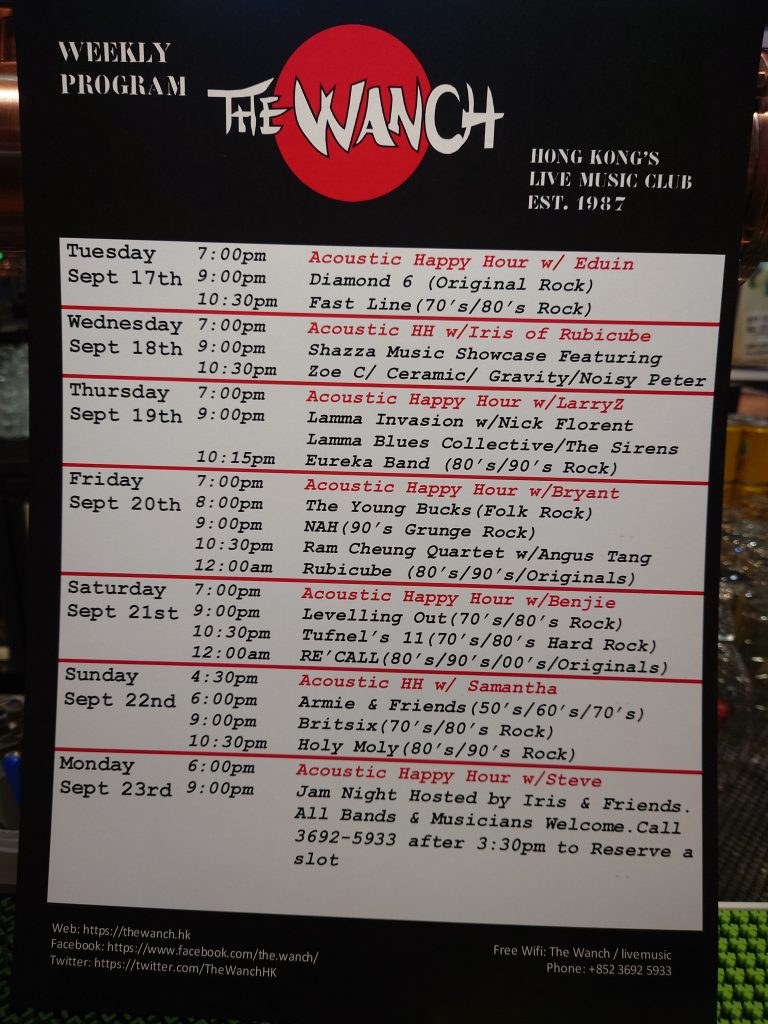 The Wanch – Hong Kong's Live Music Club